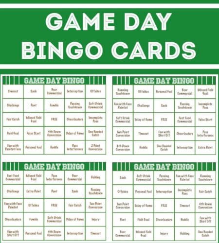 Free Printable Football Bingo Cards - Play Party Plan