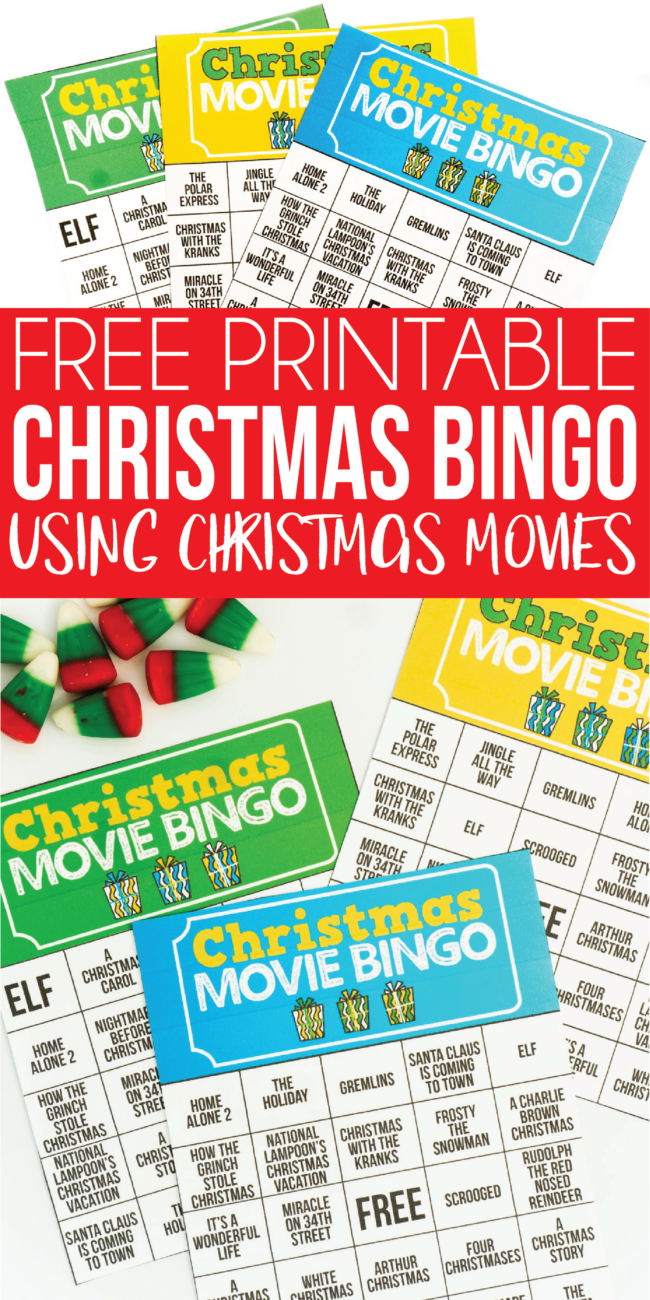 Free Printable Holiday Movie Christmas Bingo Cards - Play.Party.Plan