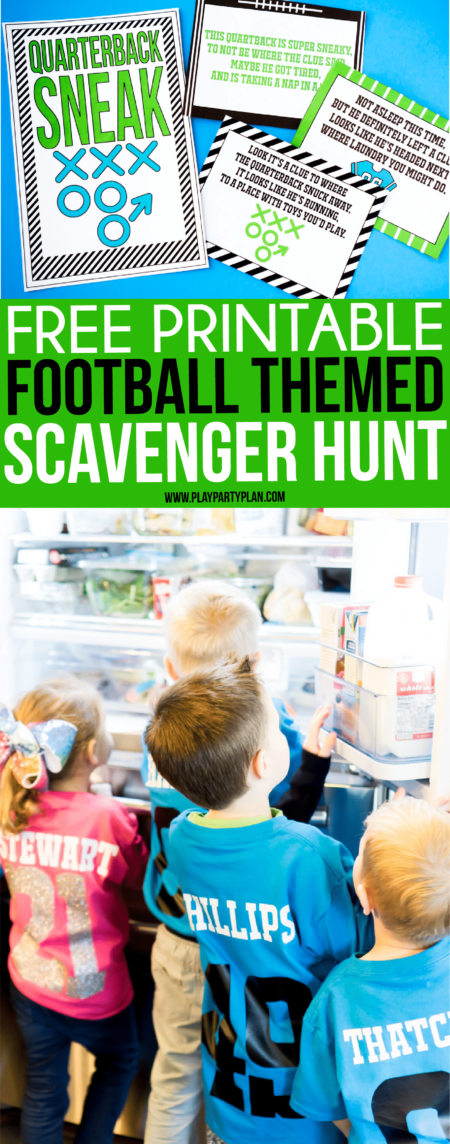 Free Printable Football Scavenger Hunt for Kids - Play Party Plan