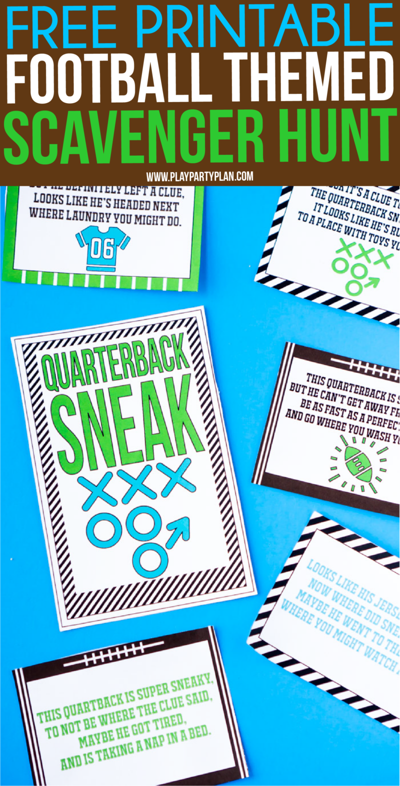 Free Printable Football Scavenger Hunt for Kids - Play Party Plan