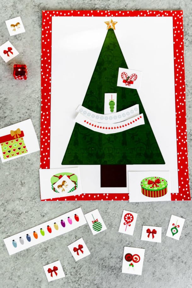 Free Printable Roll A Christmas Tree Dice Game - Play Party Plan