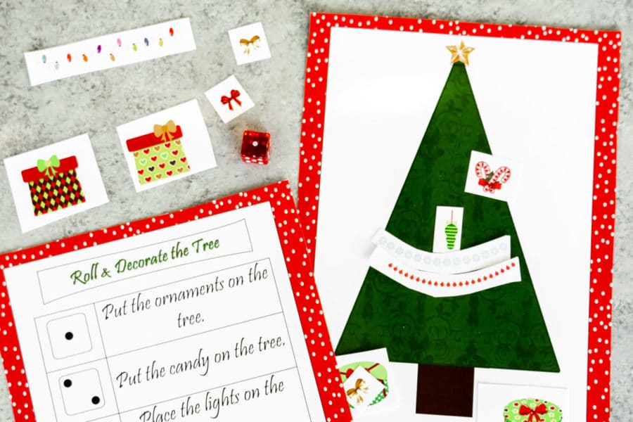 Free Printable Roll A Christmas Tree Dice Game - Play Party Plan
