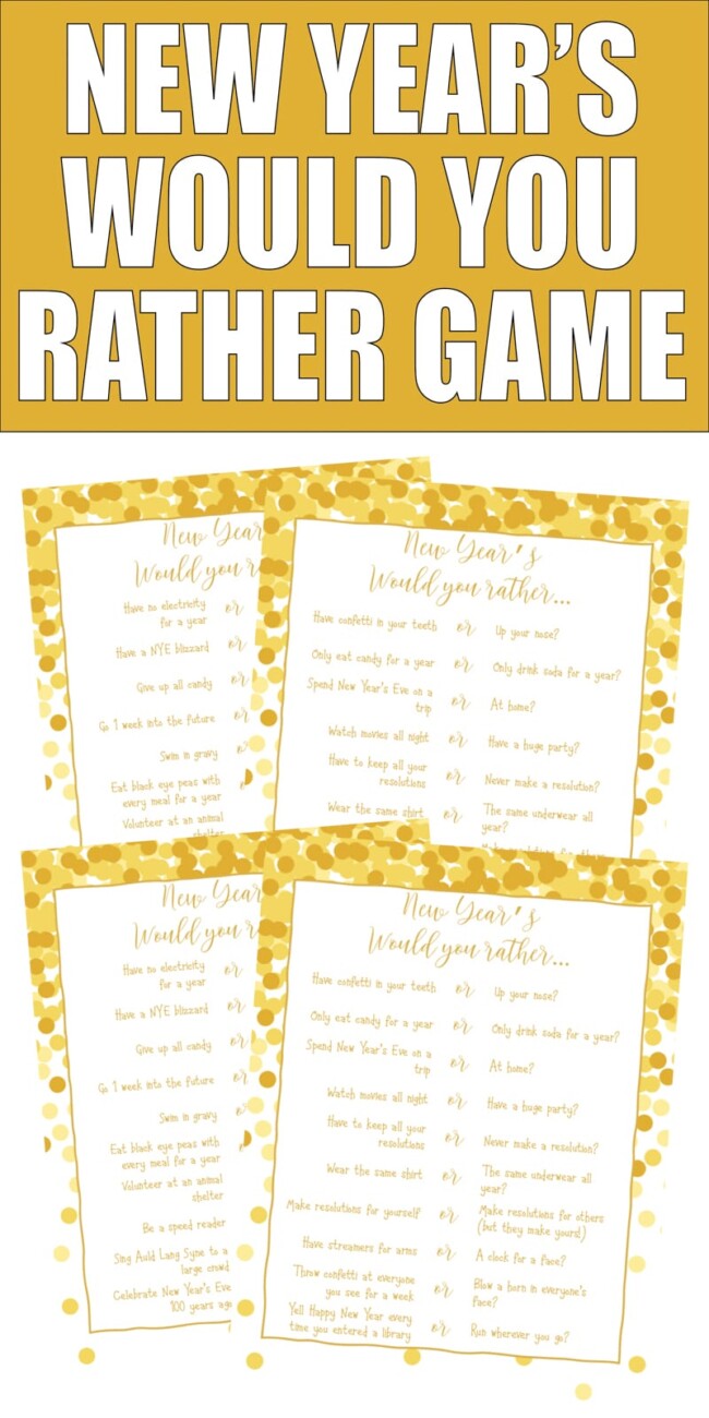 Free Printable Would You Rather Game - Play Party Plan