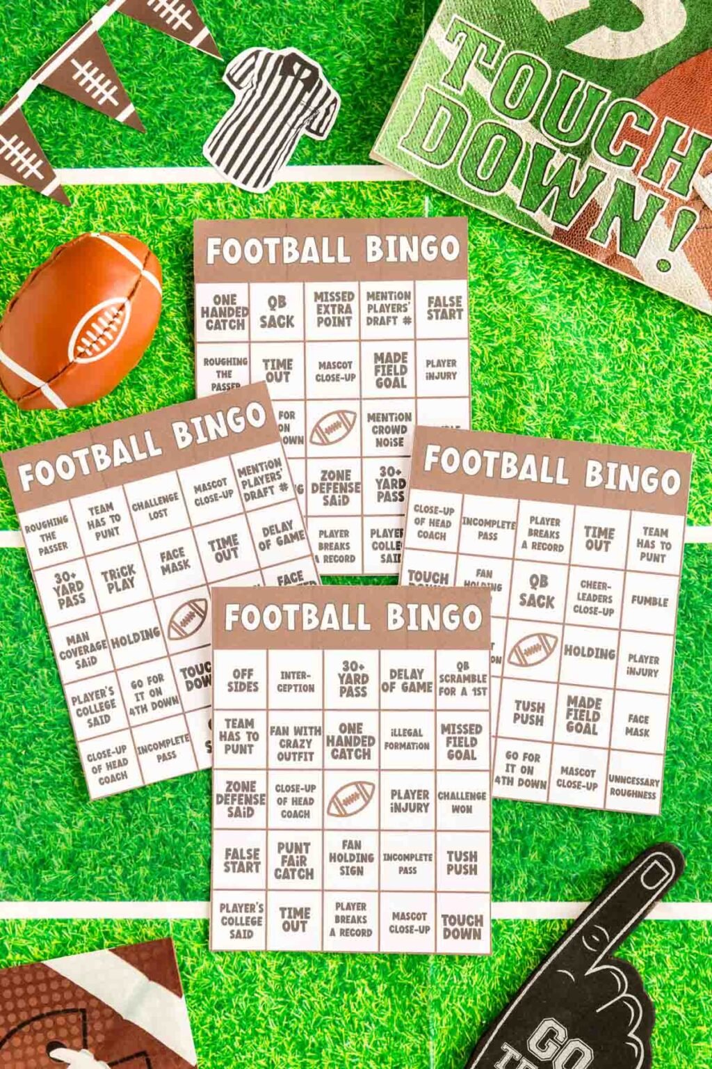 Free Printable Football Bingo Cards - Play Party Plan