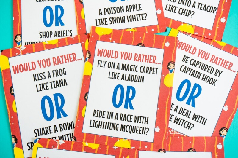Printable Disney Would You Rather Questions for Kids - Play Party Plan