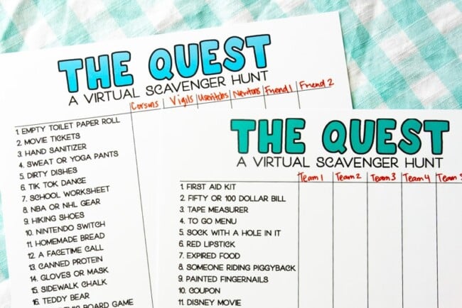 60 Best Scavenger Hunt Ideas {Free Printables} - Play Party Plan