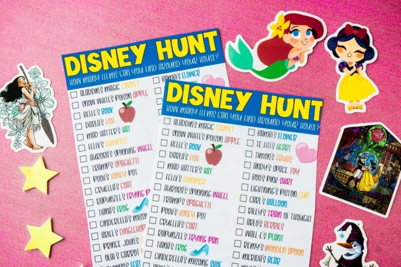 Disney Scavenger Hunt for Kids {Free Printable} - Play Party Plan