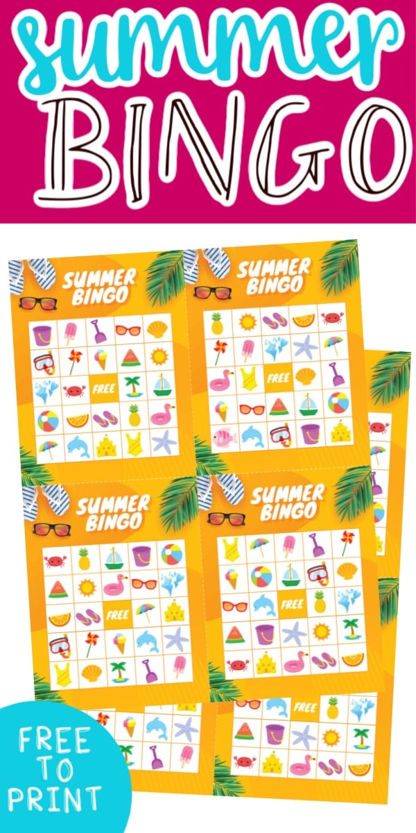 Free Summer Bingo Cards & Summer Party Ideas - Play Party Plan