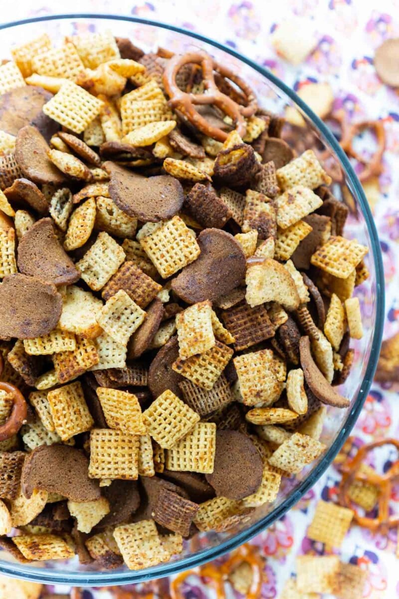 The Best Homemade Chex Mix Recipe (Oven Baked) - Play Party Plan