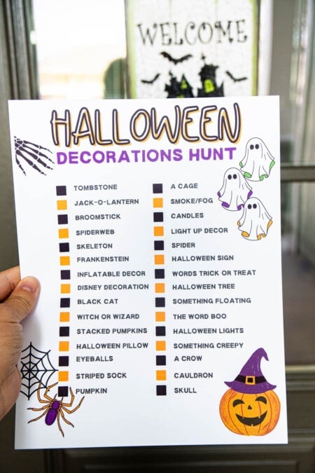 Free Printable Neighborhood Halloween Scavenger Hunt