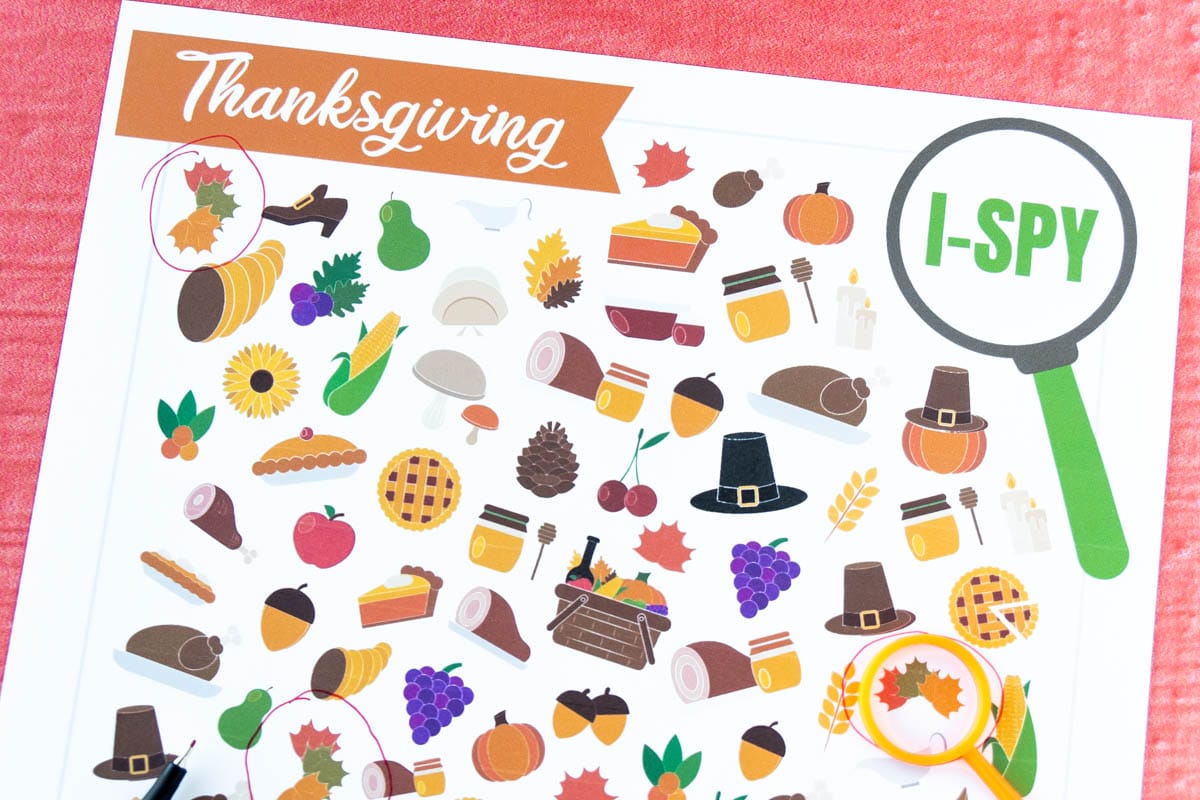 Free Printable Thanksgiving i Spy Game - Play Party Plan