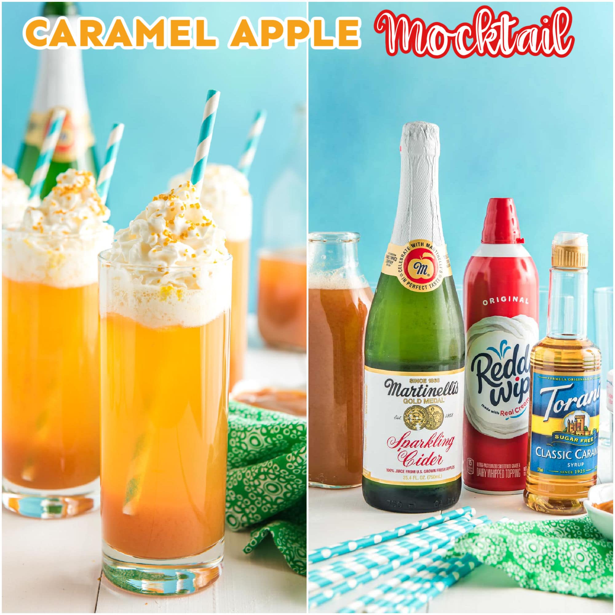 Sparkling Caramel Apple Drink (Non-Alcoholic) - Play Party Plan