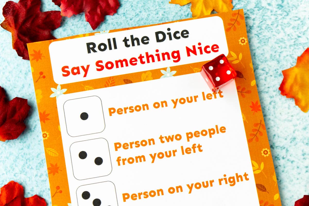 Free Printable Thanksgiving Dice Game - Play Party Plan