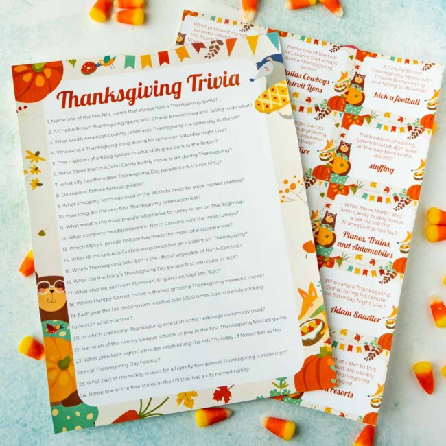 Thanksgiving Danger Words Game {Free Cards!} - Play Party Plan
