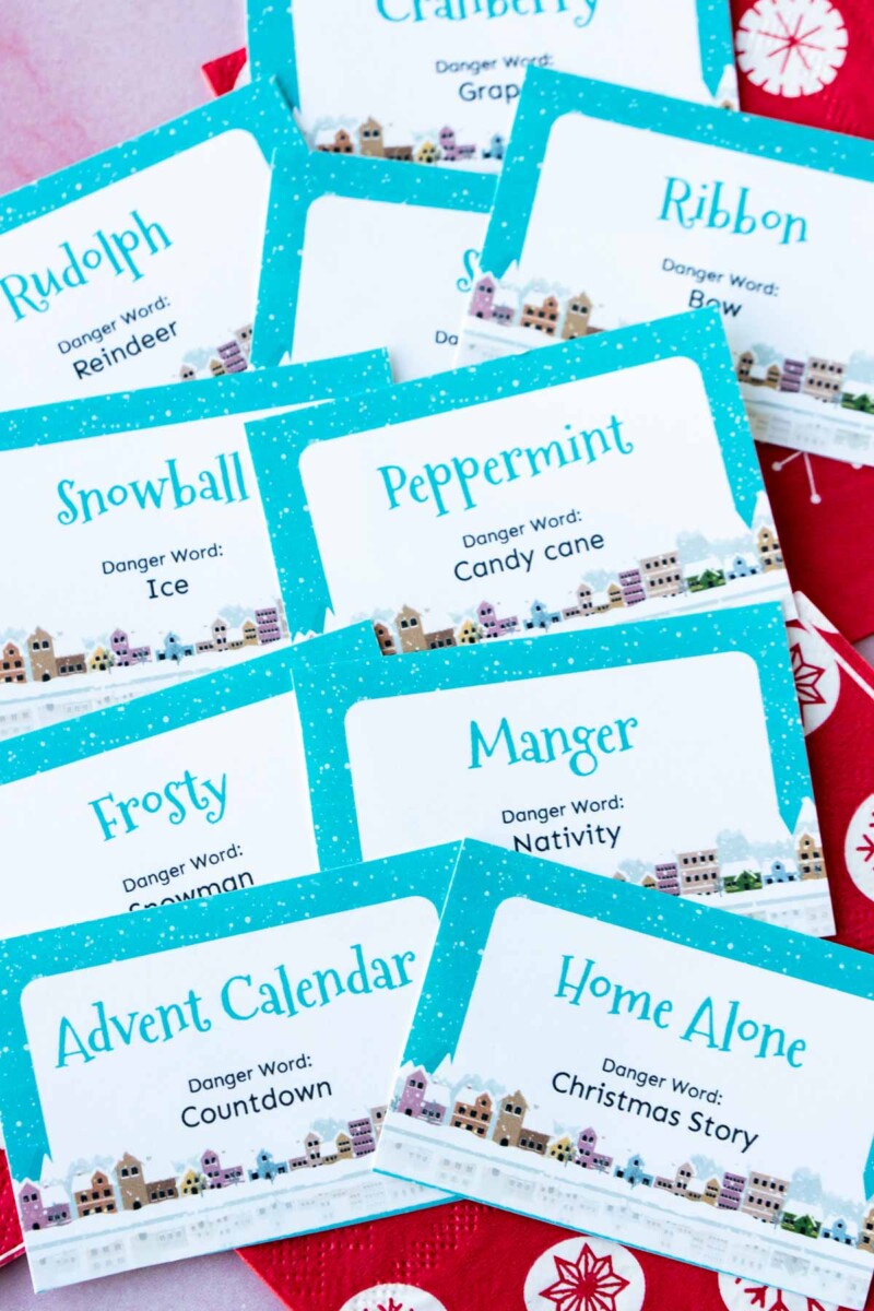 Free Printable Christmas Danger Words Game Play Party Plan Free Printable Christmas Danger Words Game Play Party Plan
