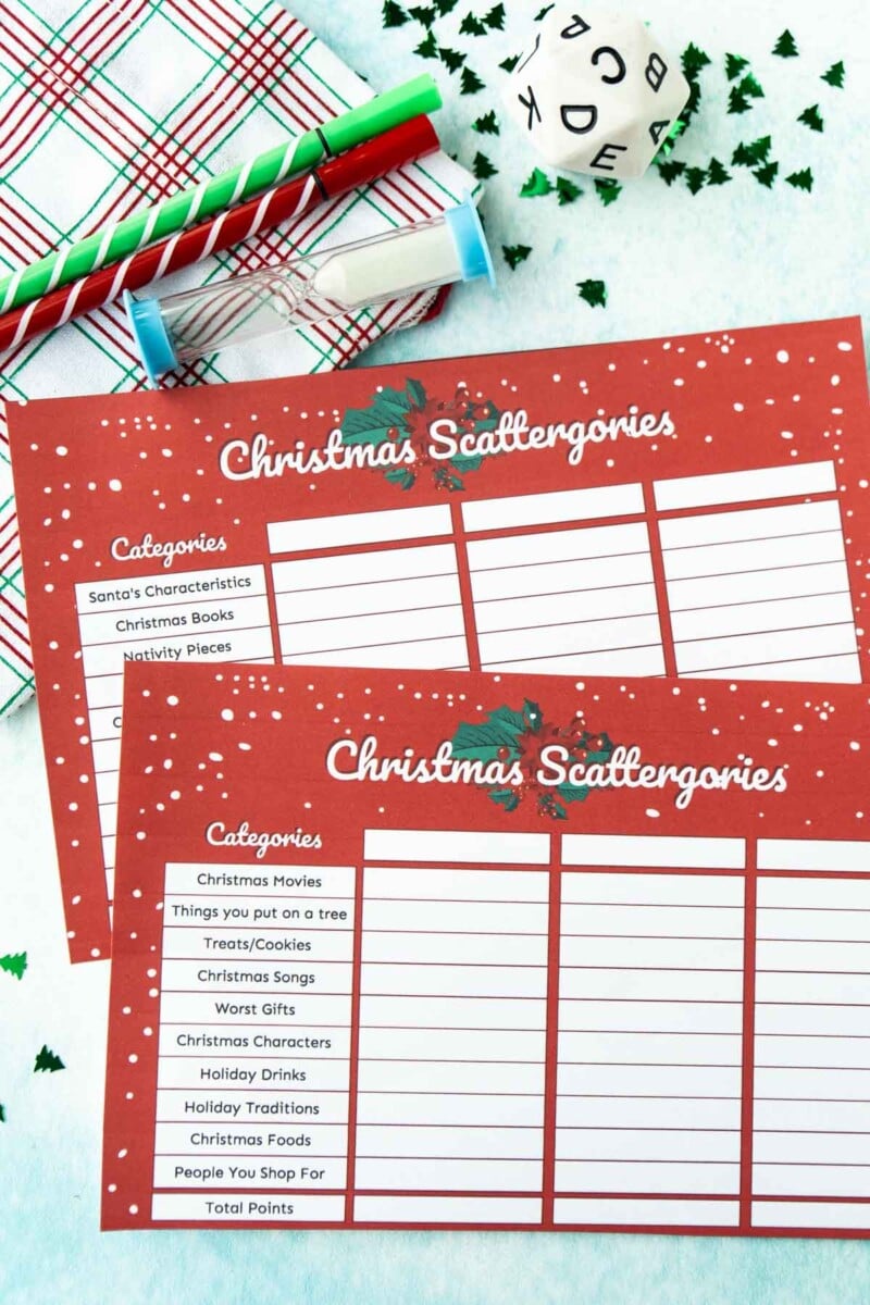 Free Printable Christmas Scattergories Game - Play Party Plan