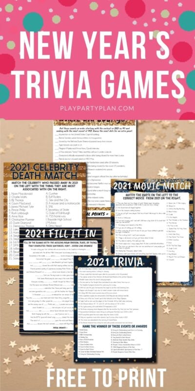 Free Printable 2022 New Year's Trivia Games - Play Party Plan