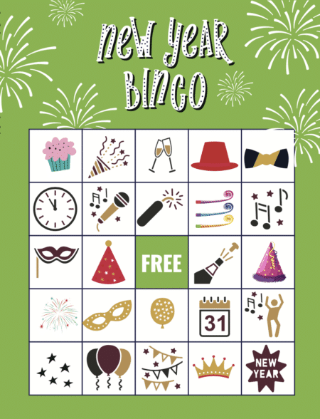 Free Printable New Years Eve Bingo Cards - Play Party Plan