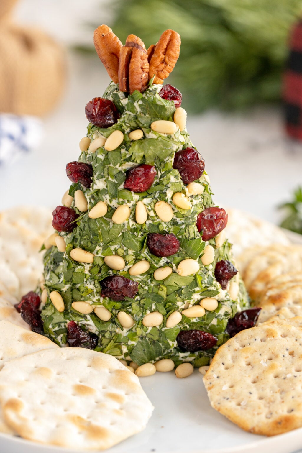 Easy Christmas Tree Cheese Ball - Play Party Plan