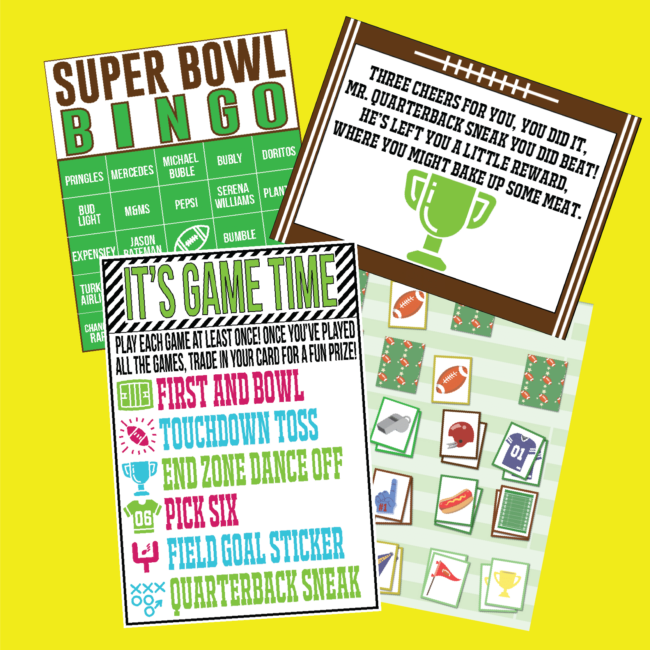 Free 2025 Super Bowl Commercial Bingo Cards - Play Party Plan
