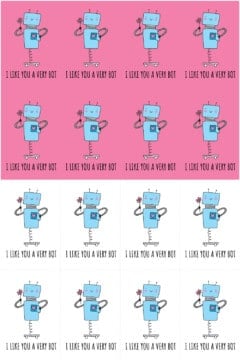 Free Printable Robot Valentine Cards - Play Party Plan