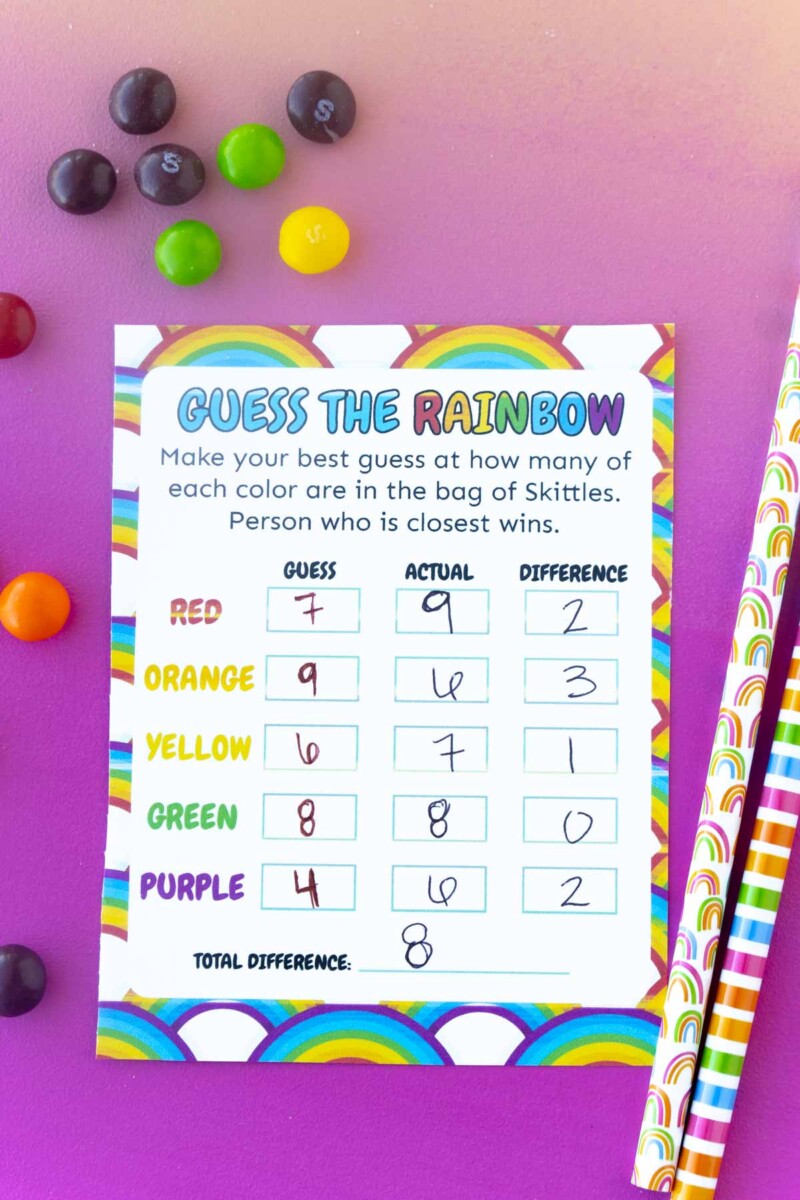 Free Printable Guess the Rainbow Game - Play Party Plan