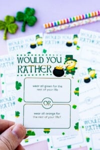 St. Patricks Day Would You Rather Questions - Play Party Plan