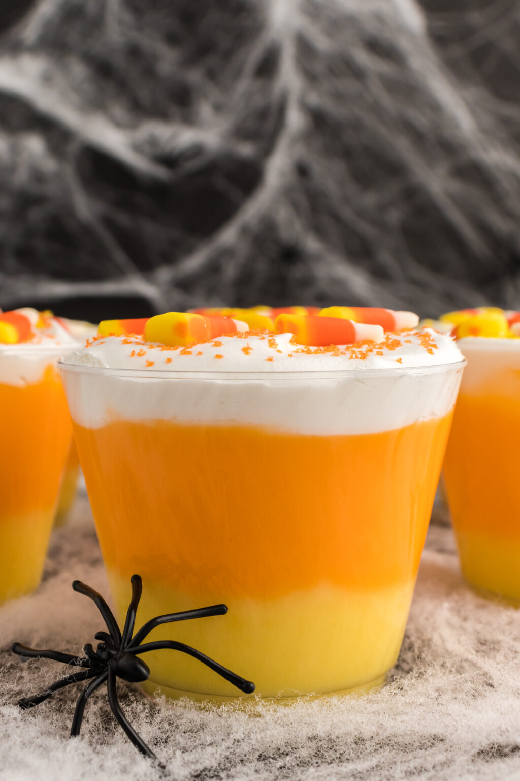 Candy Corn Layered Pudding Dessert Cups - Play Party Plan