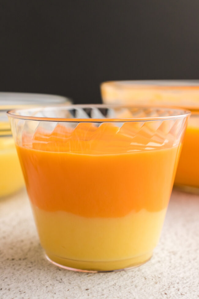 Candy Corn Layered Pudding Dessert Cups - Play Party Plan