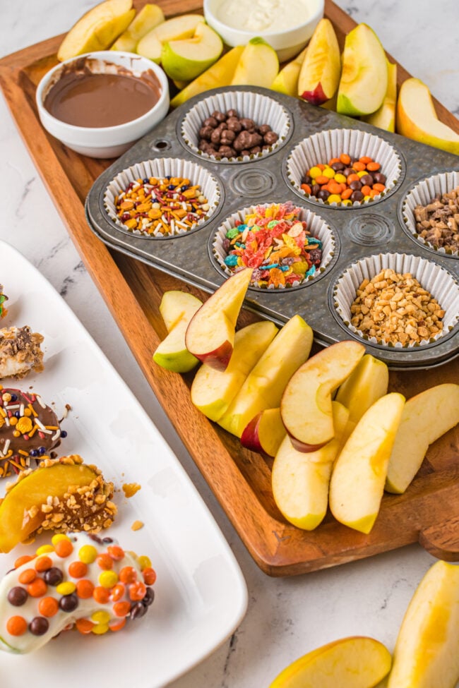 DIY Caramel Apple Bar and Toppings Ideas - Play Party Plan