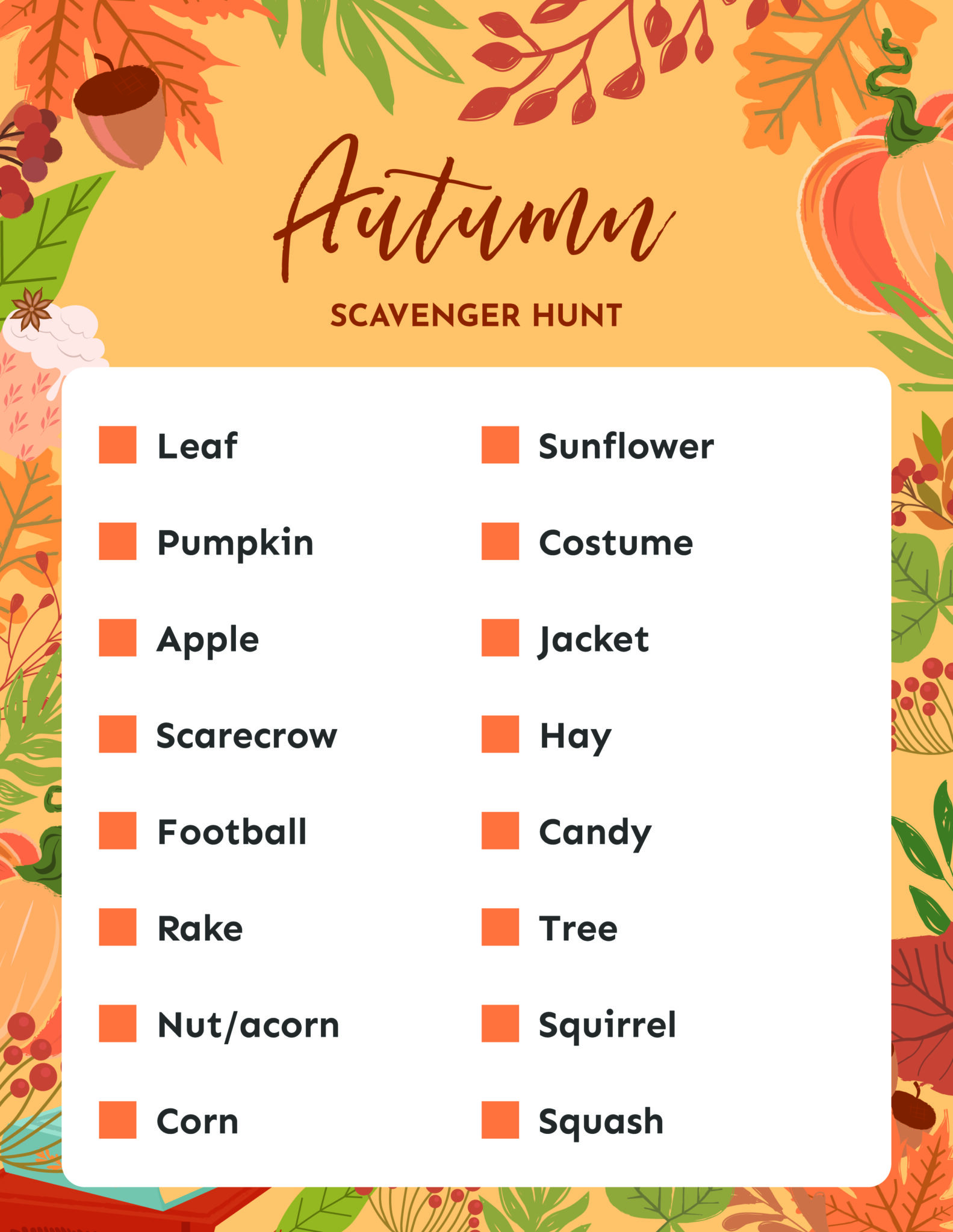 3 Fun Fall Scavenger Hunts (Free Printable) - Play Party Plan