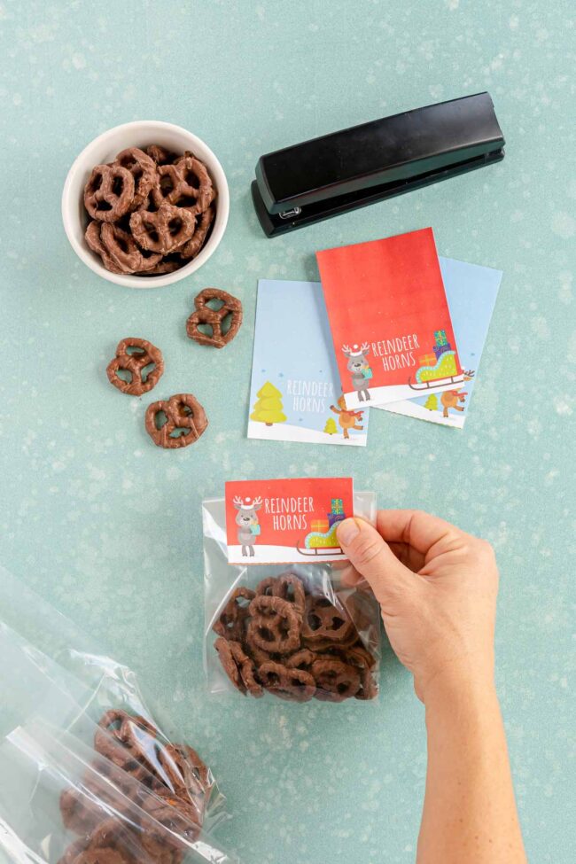 Free Printable Reindeer Poop and Reindeer Treat Tags - Play Party Plan