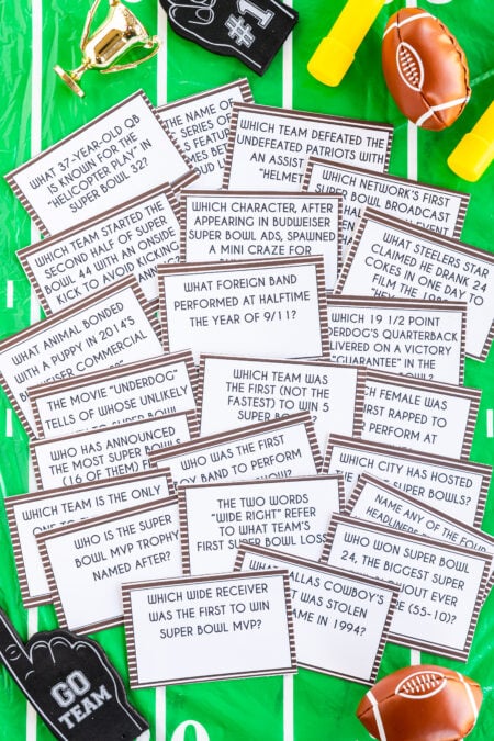 50 Super Bowl Trivia Questions & Printable Game - Play Party Plan