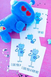 Free Printable Robot Valentine Cards - Play Party Plan
