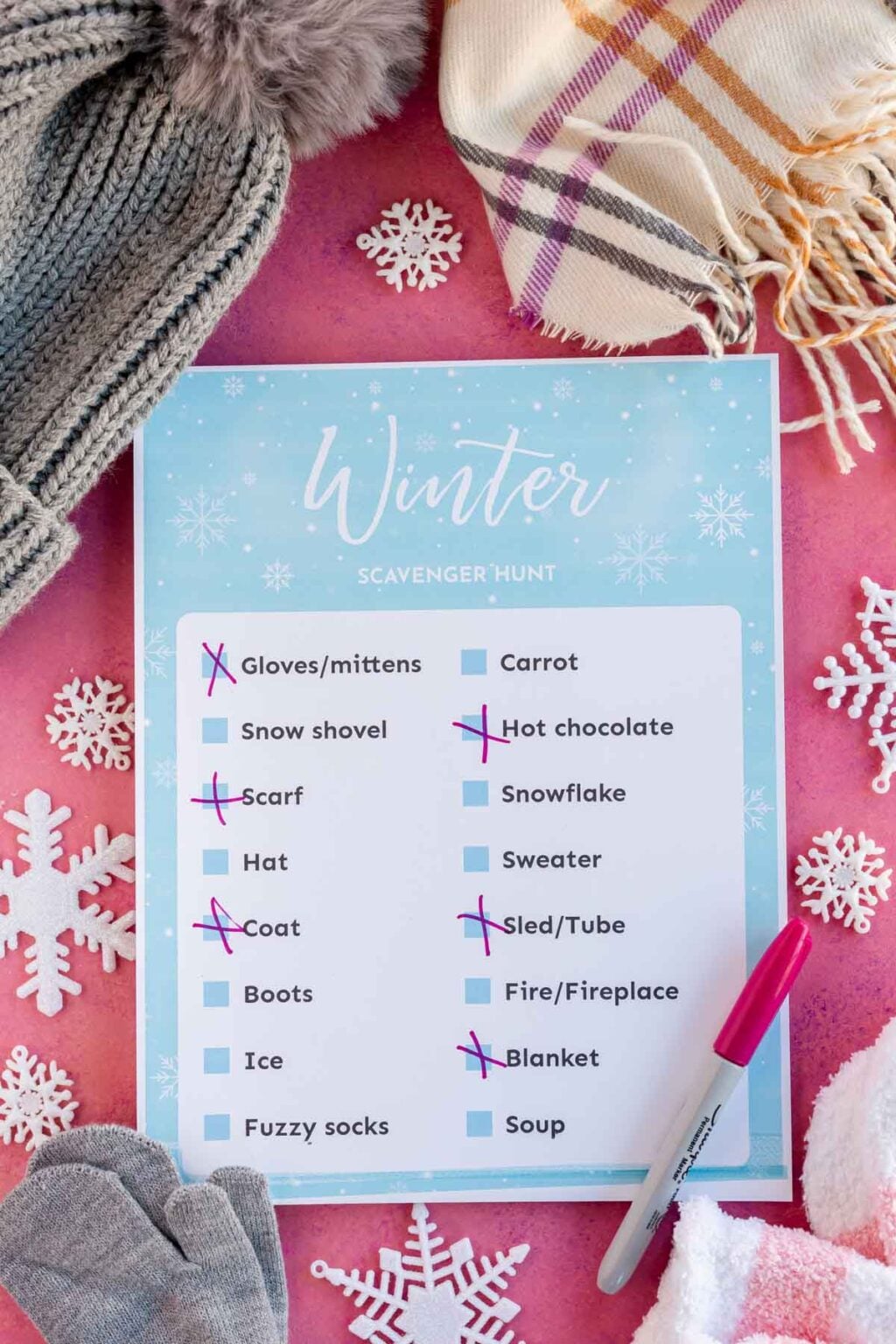 Free Printable Winter Scavenger Hunt (Two Hunts!) - Play Party Plan