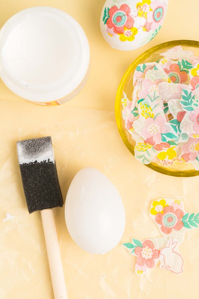 How to Decorate Easter Eggs with Decoupage Napkins - Play Party Plan