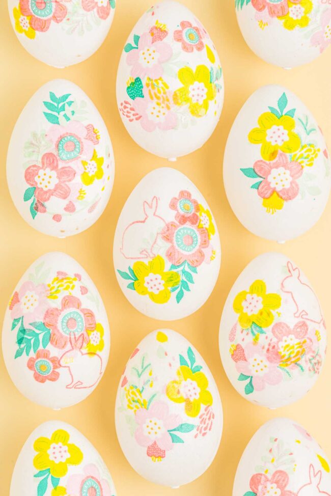 How to Decorate Easter Eggs with Decoupage Napkins - Play Party Plan