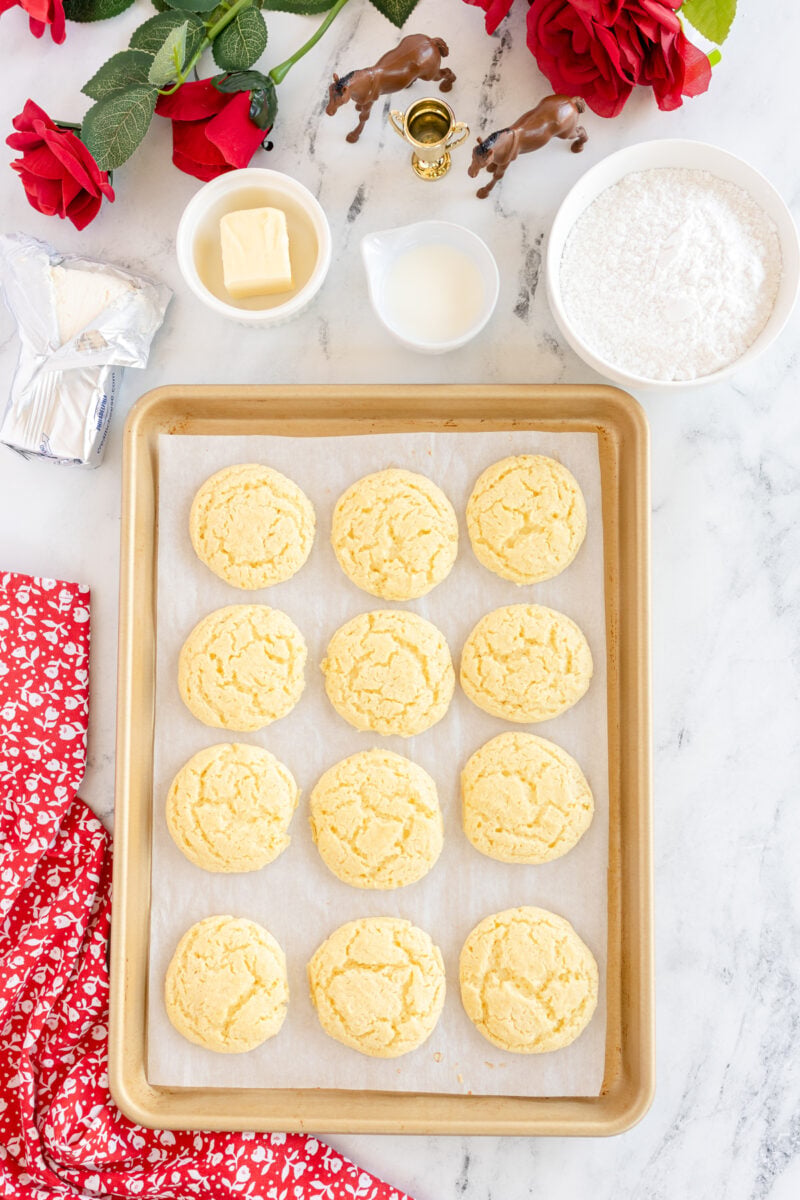Kentucky Butter Cake Cookies with Cream Cheese Glaze