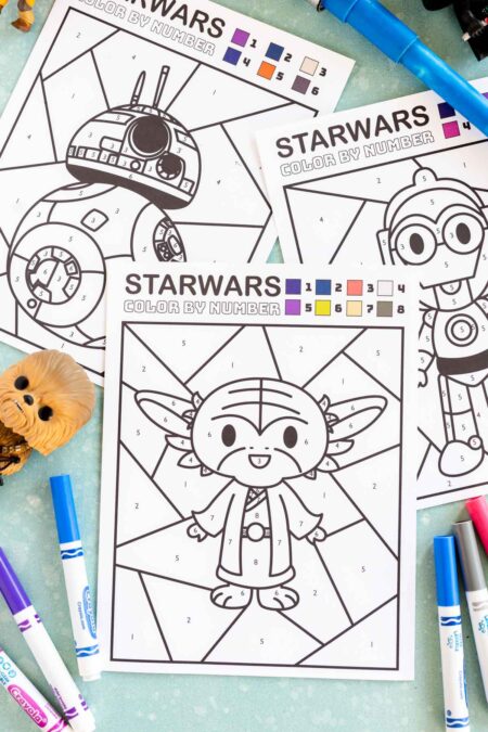 Star Wars Color by Number Pages {FREE Printable} - Play Party Plan