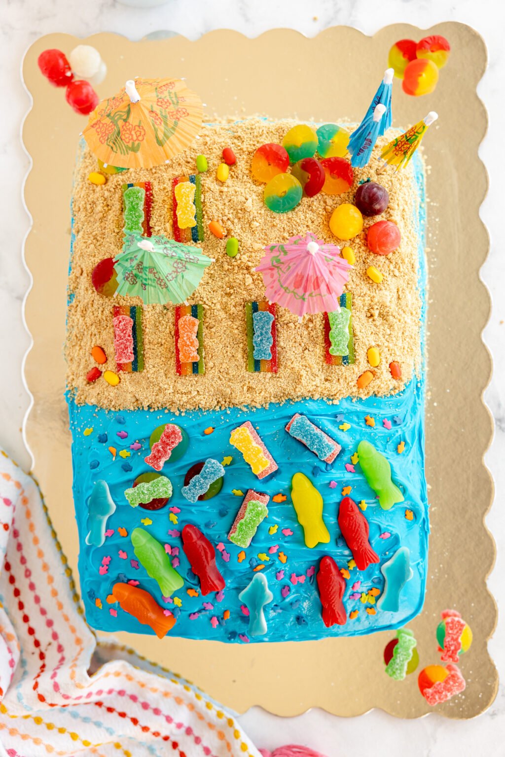 Simple Beach Cake Idea - Play Party Plan
