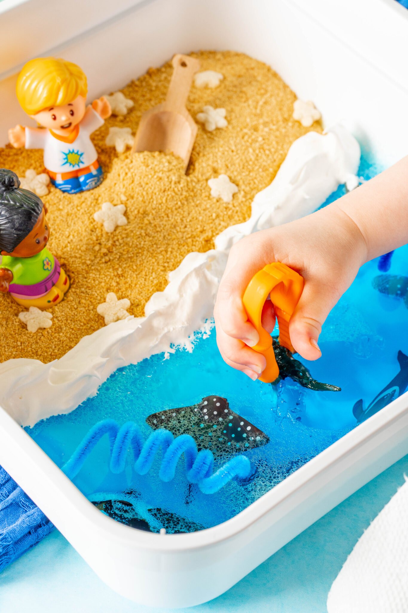 Easy DIY Ocean Sensory Bin for Kids - Play Party Plan