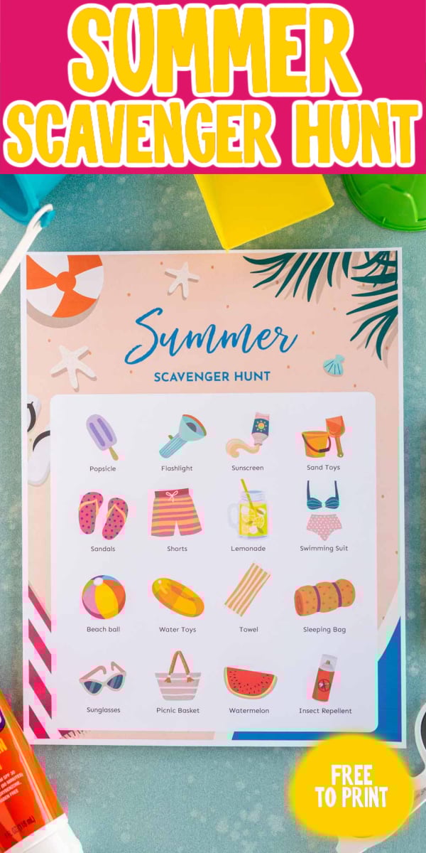 Free Printable Summer Scavenger Hunt for Kids - Play Party Plan