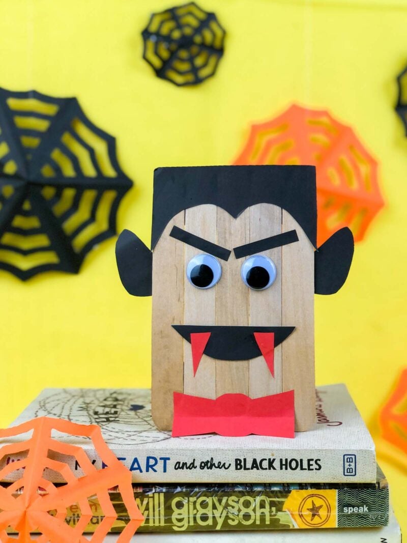 Easy Vampire Craft with Popsicle Sticks - Play Party Plan