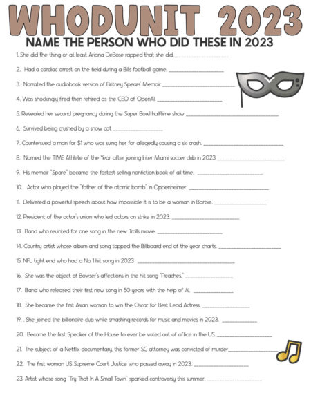 Free Printable 2024 New Year's Trivia Games - Play Party Plan
