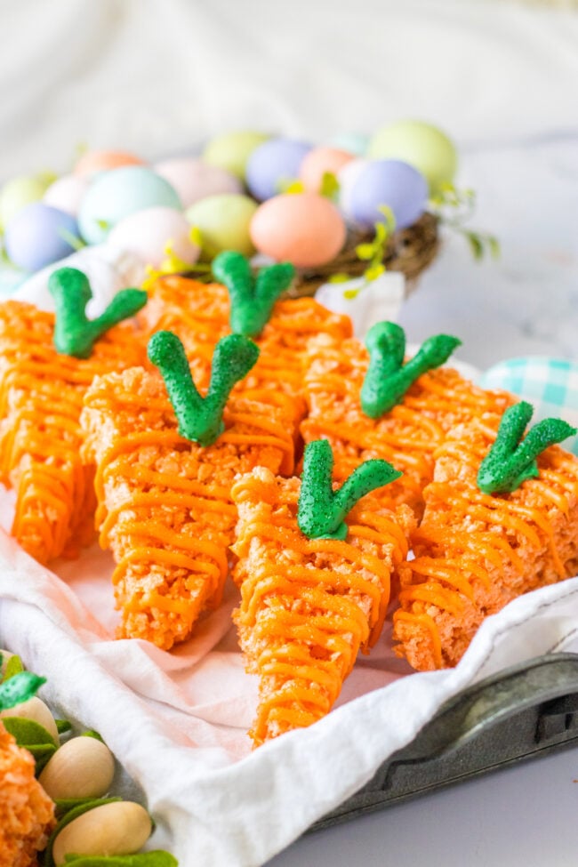 Easy Carrot Easter Rice Krispie Treats Recipe - Play Party Plan