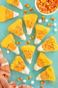Candy Corn Rice Krispie Treats - Play Party Plan