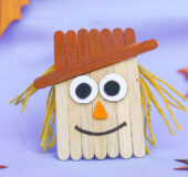 Easy Popsicle Stick Scarecrow Kids Craft Idea - Play Party Plan