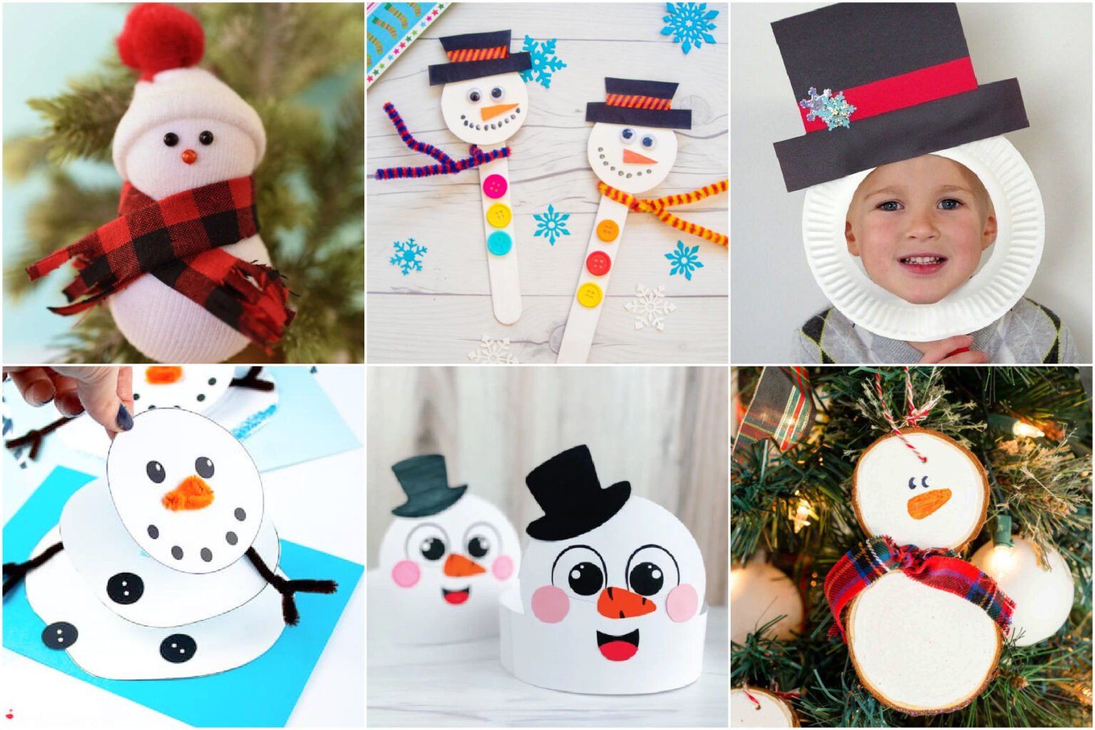 40 Easy Snowman Crafts for Kids - Play Party Plan