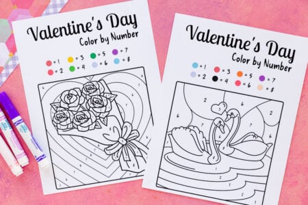 Free Valentine's Day Color by Number Pages - Play Party Plan