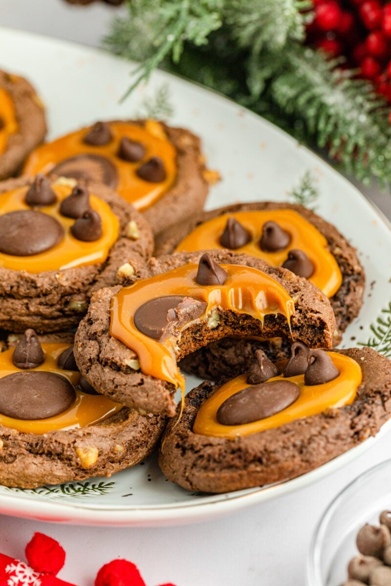 Chocolate Caramel Bear Paw Cookies - Play Party Plan